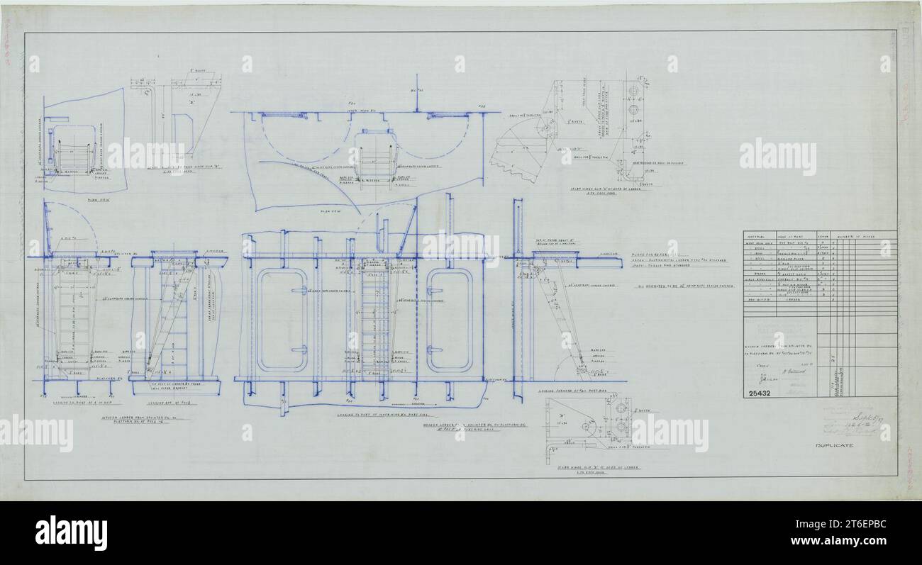 USS Missouri (BB-11)- Wooden Ladders from Splinter Deck- to Platform ...