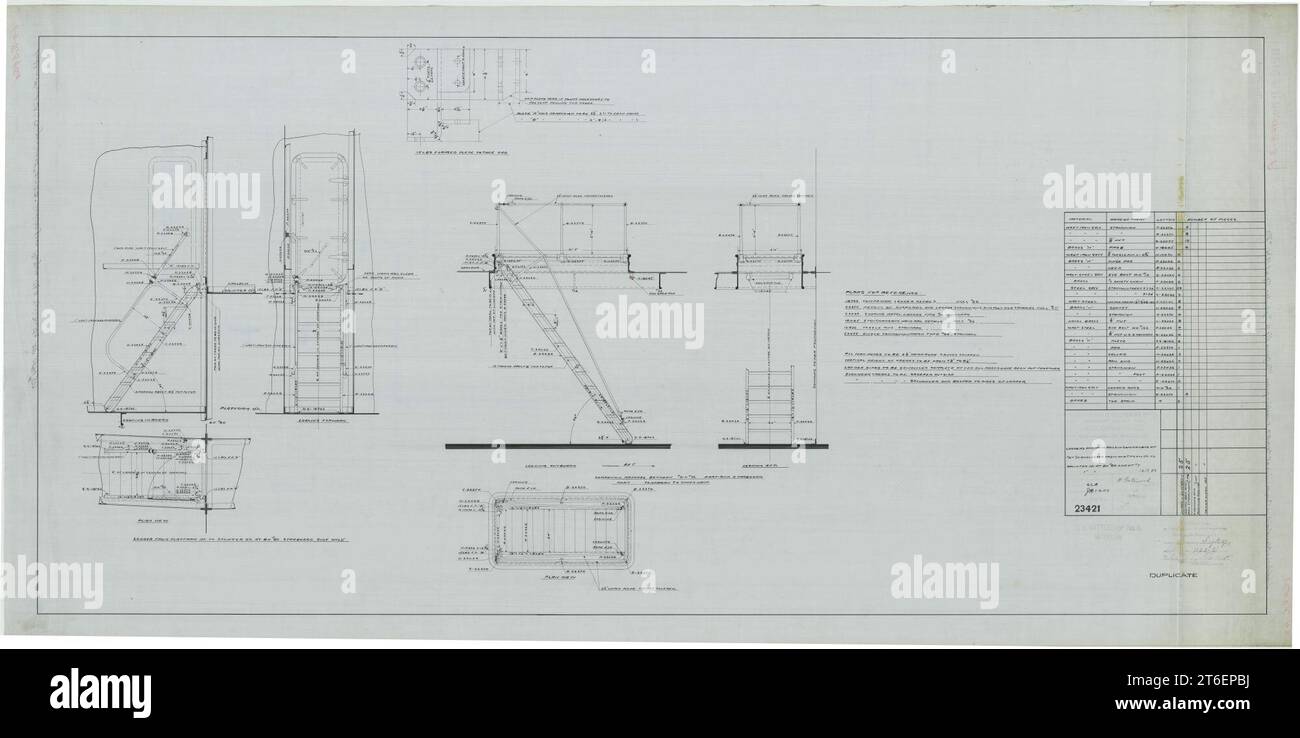 USS Missouri (BB-11)- Ladders and Hand Rails in Companions at -31 and ...