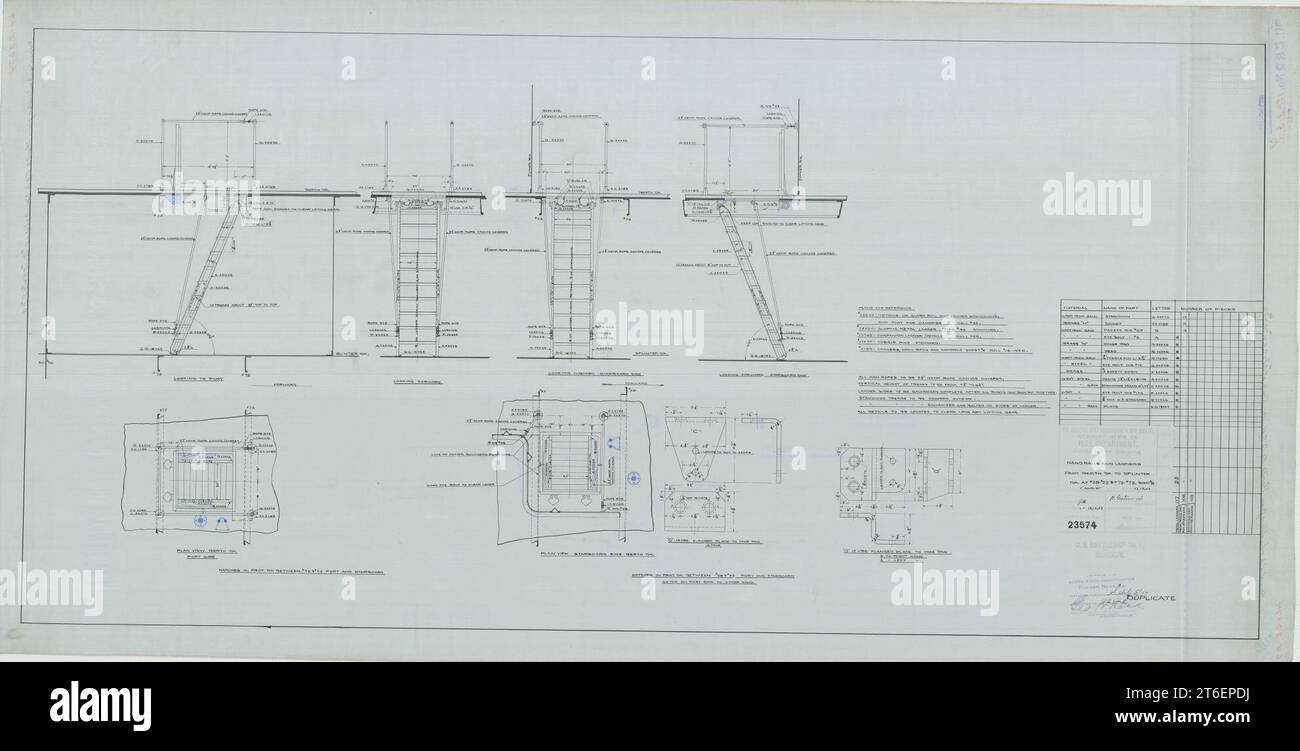 USS Missouri (BB-11)- Hand Rails and Ladders from Berth Deck to ...