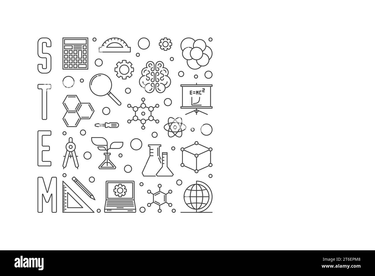 Vector Science, Technology, Engineering and Mathematics - STEM concept ...