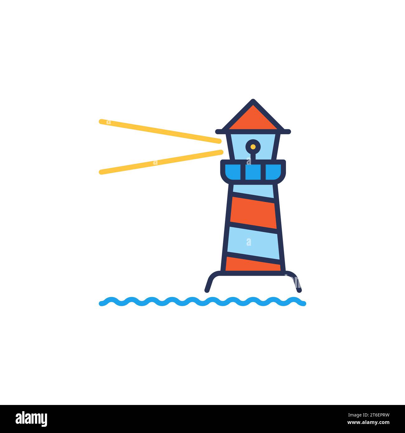 Lighthouse in Sea vector concept colored icon or symbol Stock Vector ...