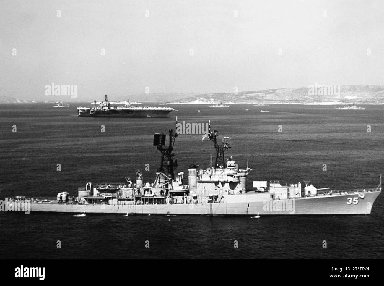 USS Mitscher (DDG-35) at Souda Bay 1971 Stock Photo - Alamy
