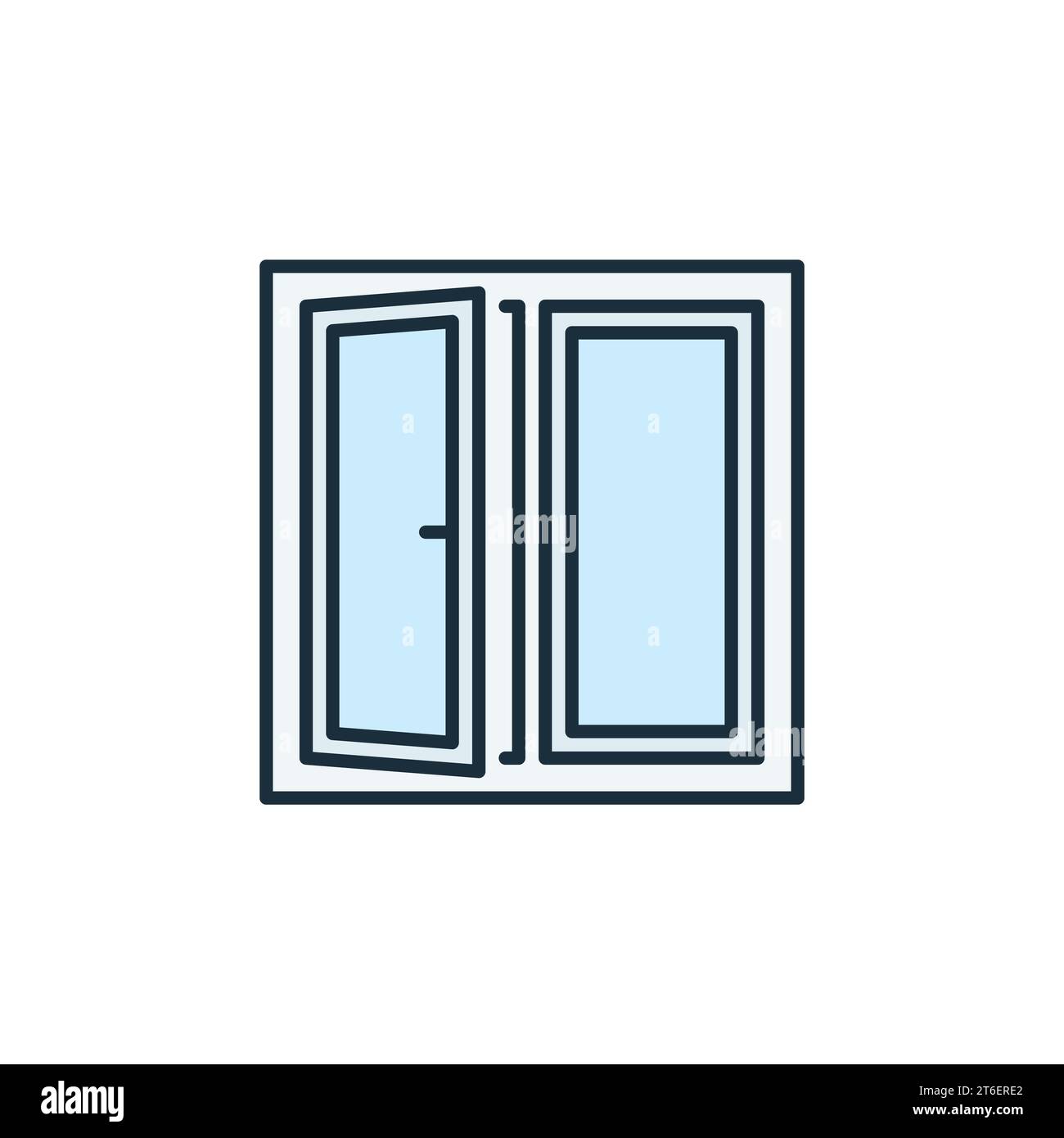 Square Window vector concept blue minimal icon or design element Stock ...