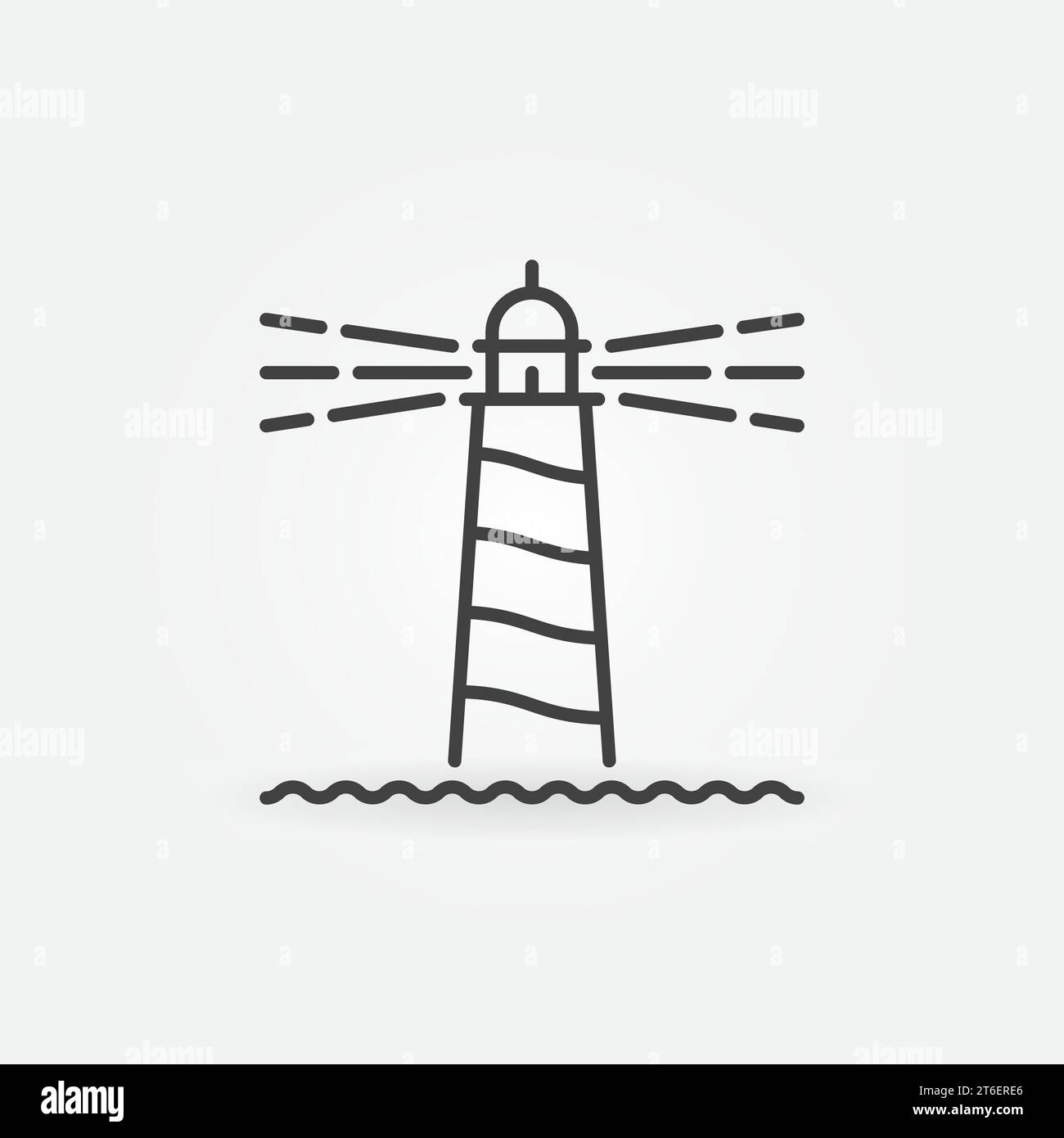 Lighthouse vector concept simple icon or symbol in thin line style ...