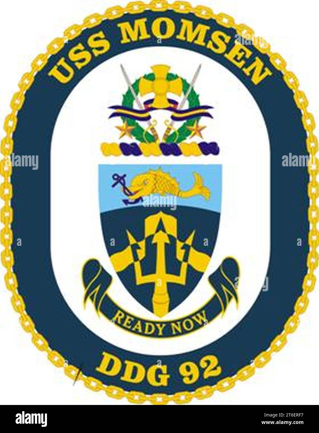 USS Momsen (DDG-92) Coat of Arms Stock Photo - Alamy