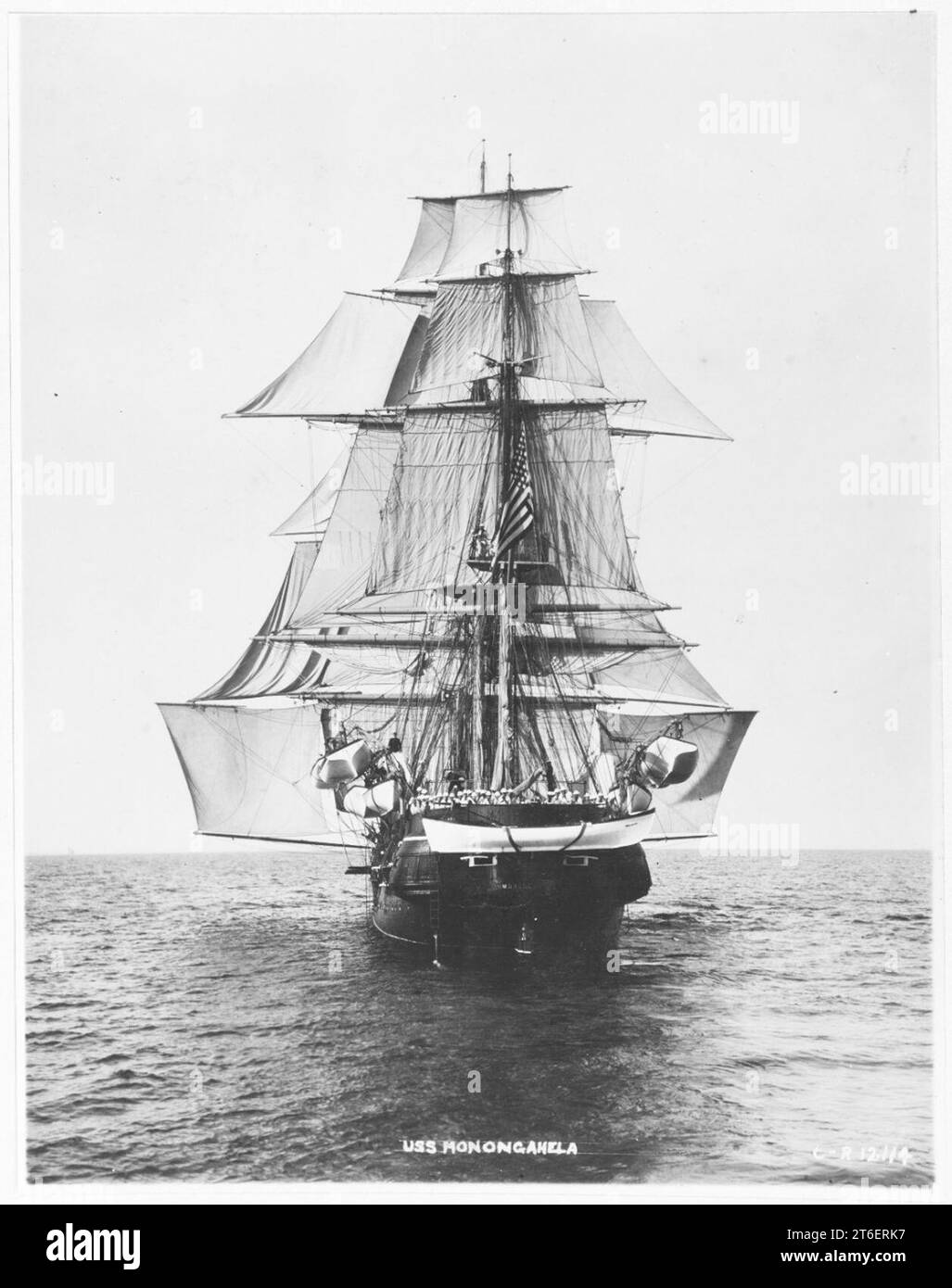 USS Monongahela with studding sails set Stock Photo - Alamy