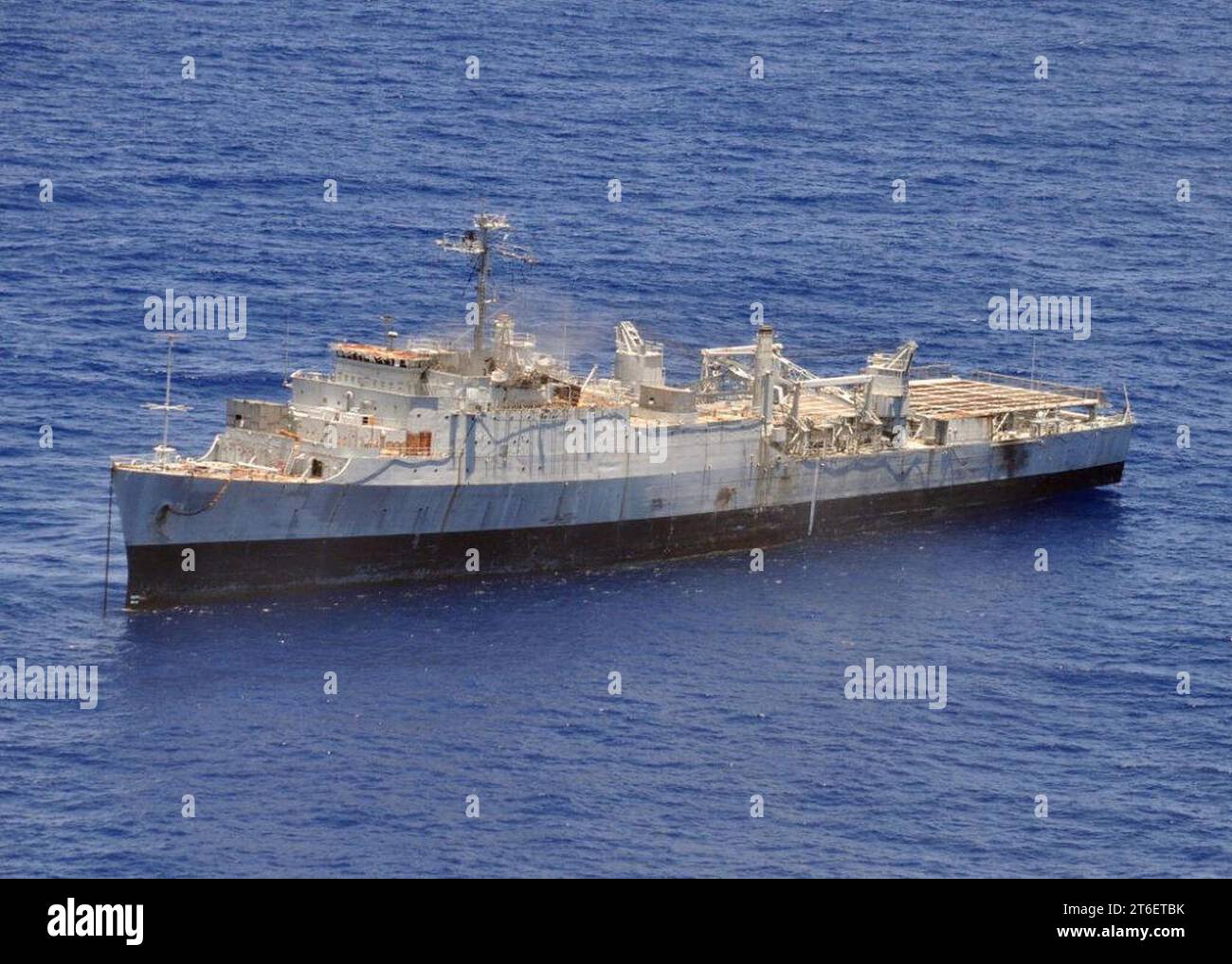 USS Monticello (LSD-35) as target ship during RIMPAC 2010 Stock Photo ...