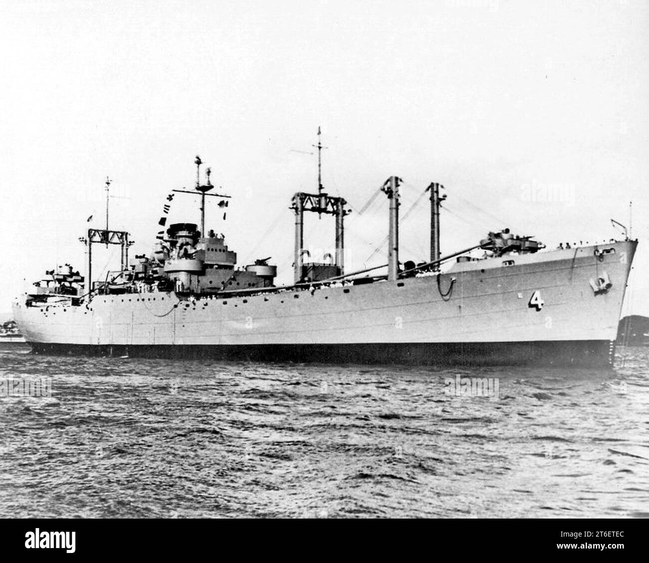 USS Mount Baker (AE-4) off the Mare Island Naval Shipyard on 9 November ...