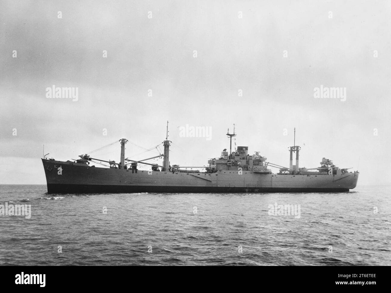 USS Mount Baker (AE-4) off the San Francisco Naval Shipyard on 16 ...