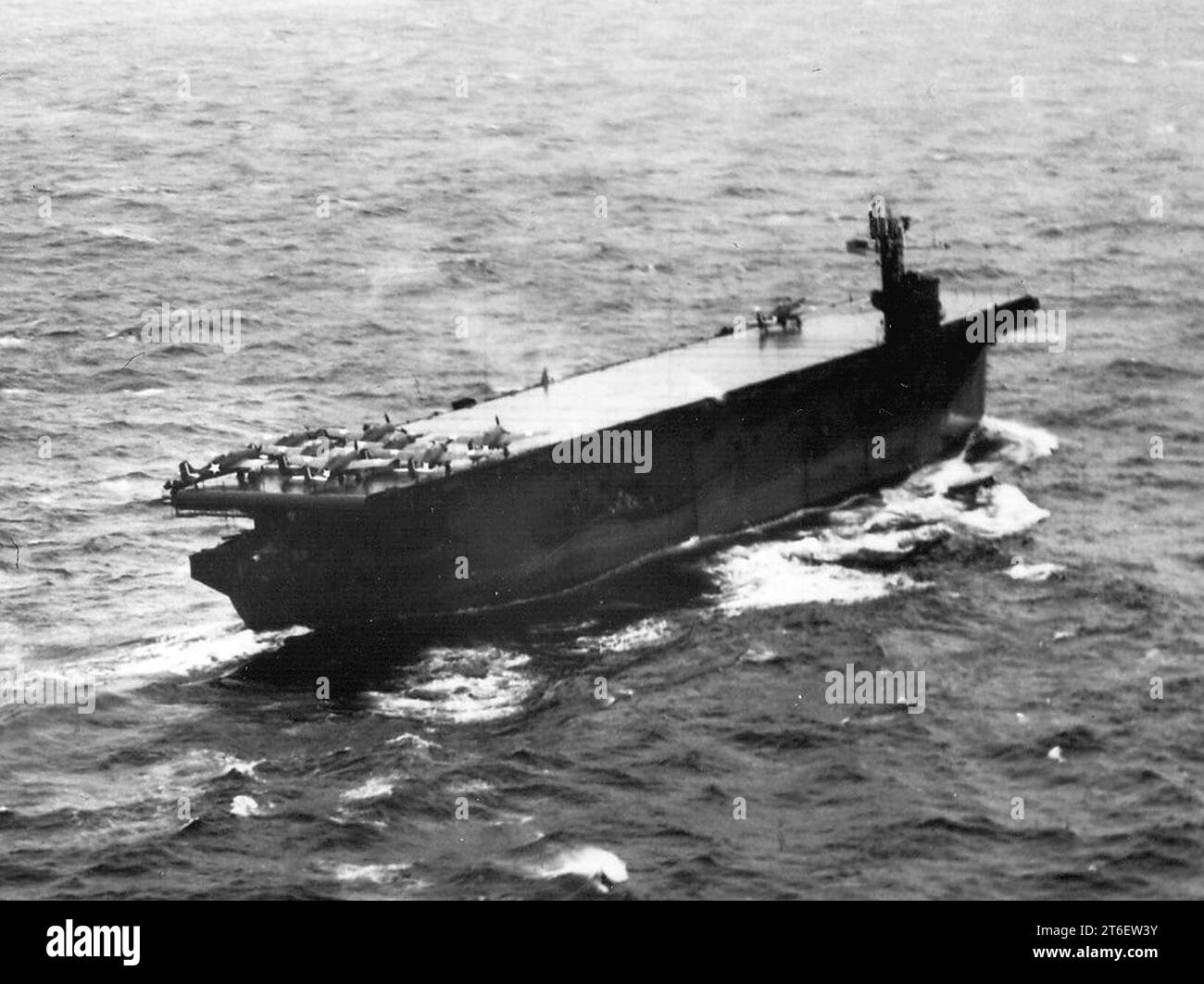 USS Nassau (ACV-16) underway off Attu in May 1943 Stock Photo - Alamy
