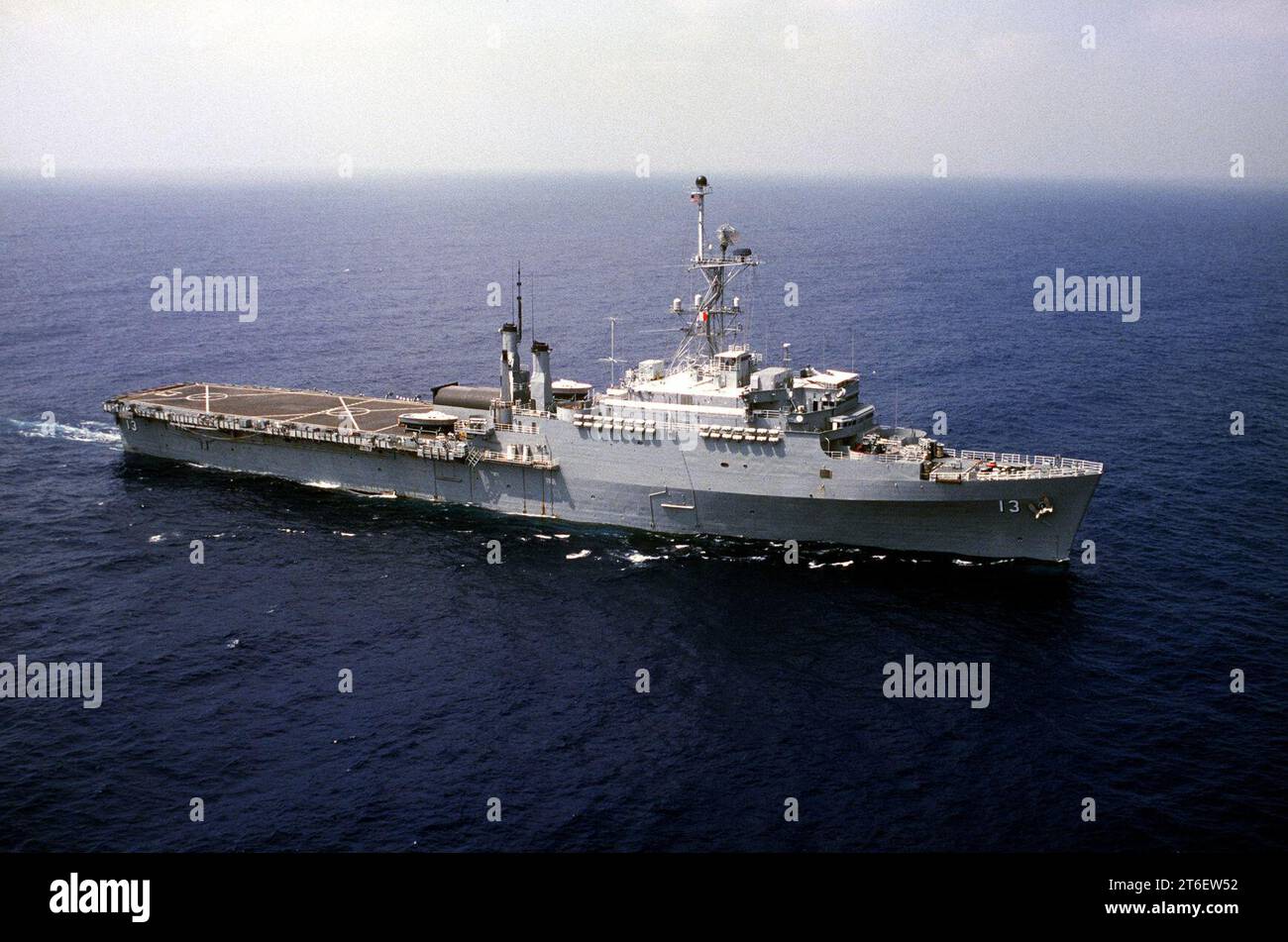 USS Nashville (LPD-13) underway off the coast of Lebanon on 1 December ...