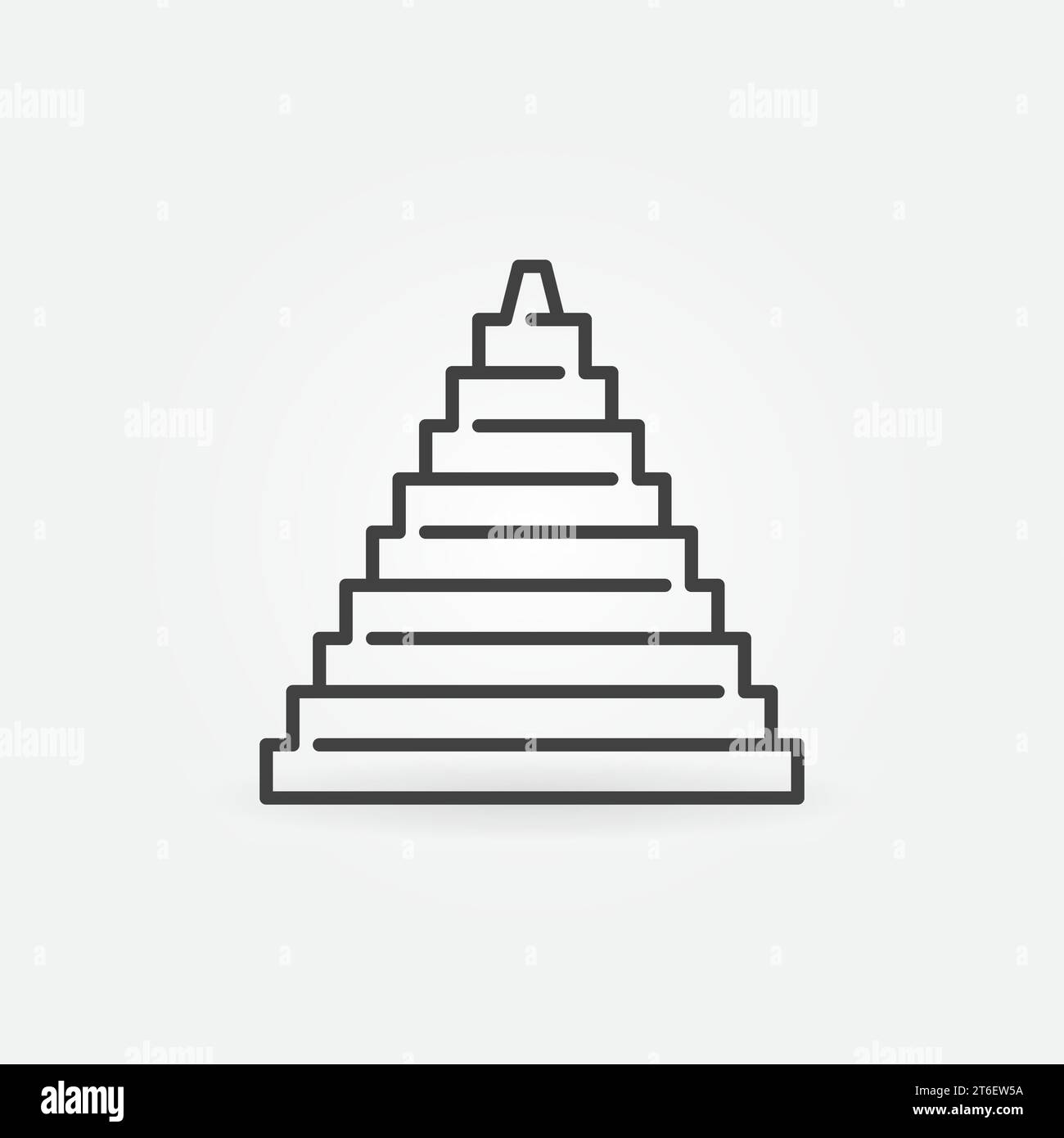 Egyptian Pyramid vector concept outline geometric minimal icon or ...