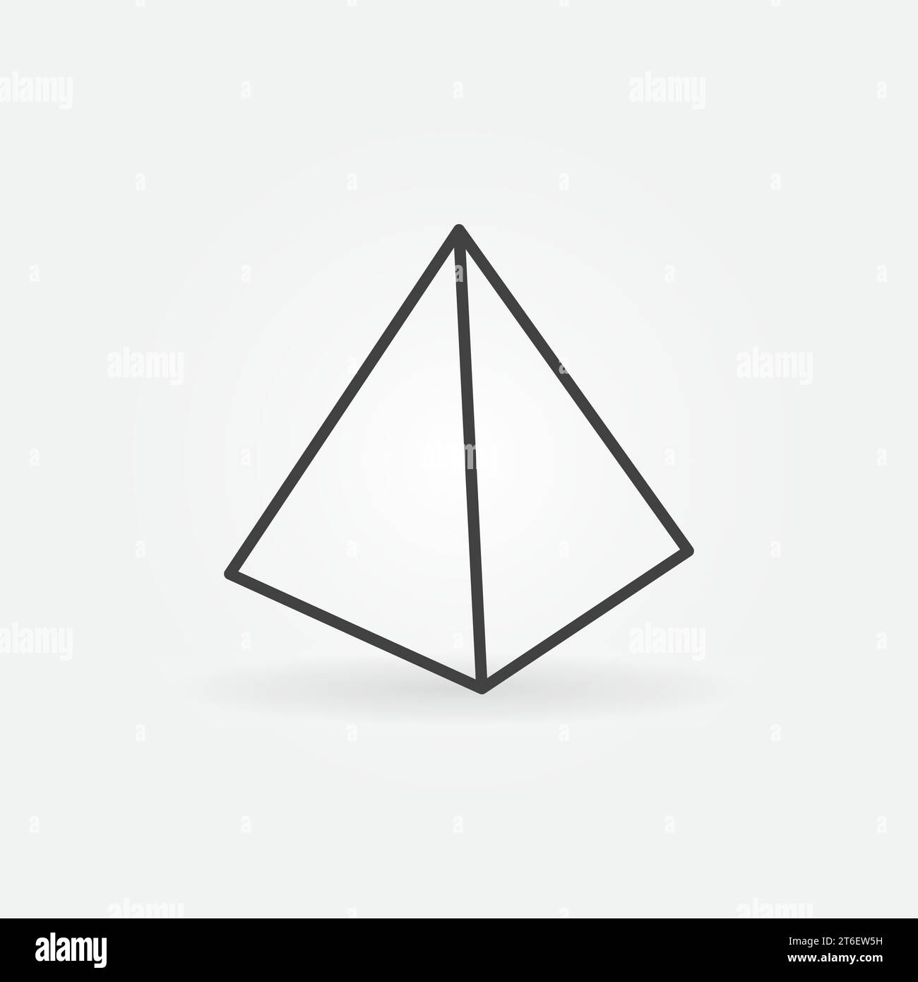 Pyramid vector concept minimal icon or sign in outline style Stock ...