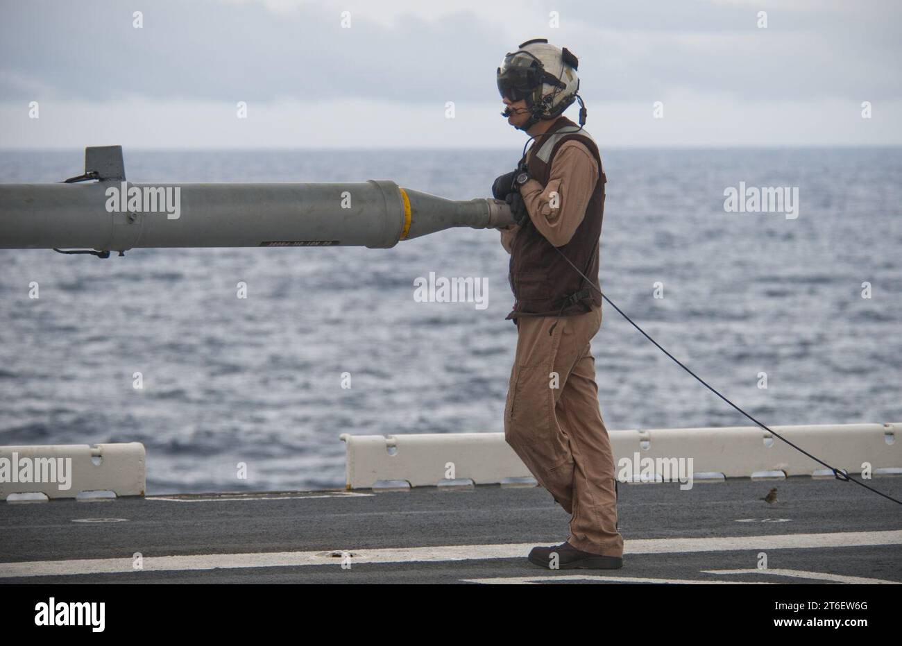 USS Nassau action Stock Photo - Alamy