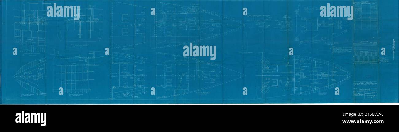 USS Neches (AO-5)- Ventilation Arrangement. Second Deck and 1st ...