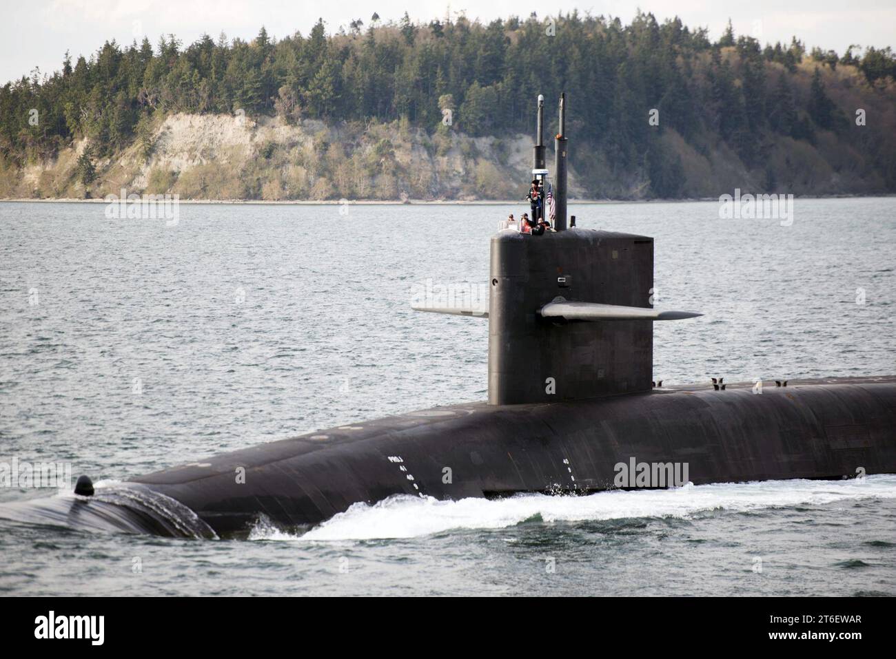 USS Nebraska (SSBN 739) transits the Hood Canal. (41187387592 Stock ...