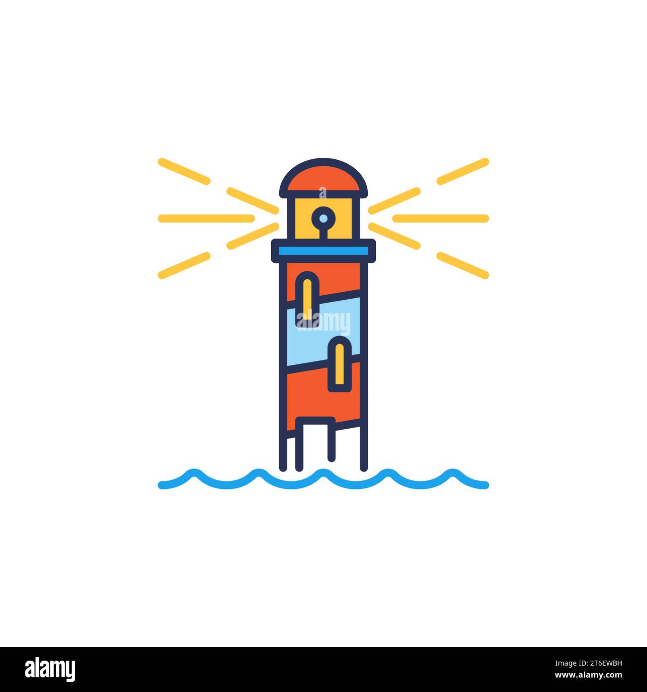 Old lighthouse harbor Cut Out Stock Images & Pictures - Alamy