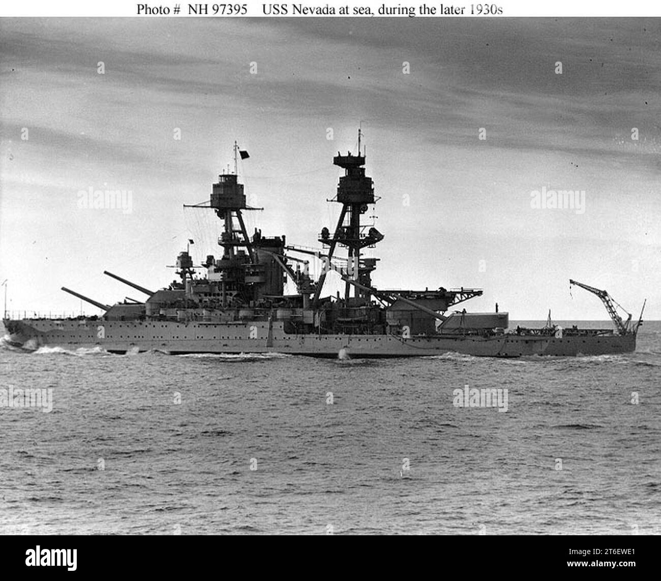 USS Nevada (BB-36) at sea Stock Photo - Alamy