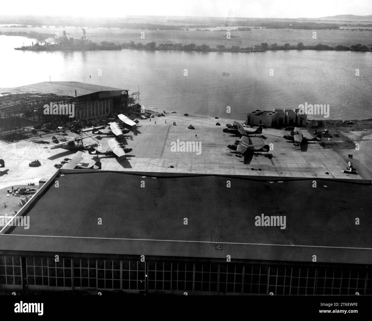 USS Nevada aerial view 2nd grounding off Waipio Point Stock Photo - Alamy