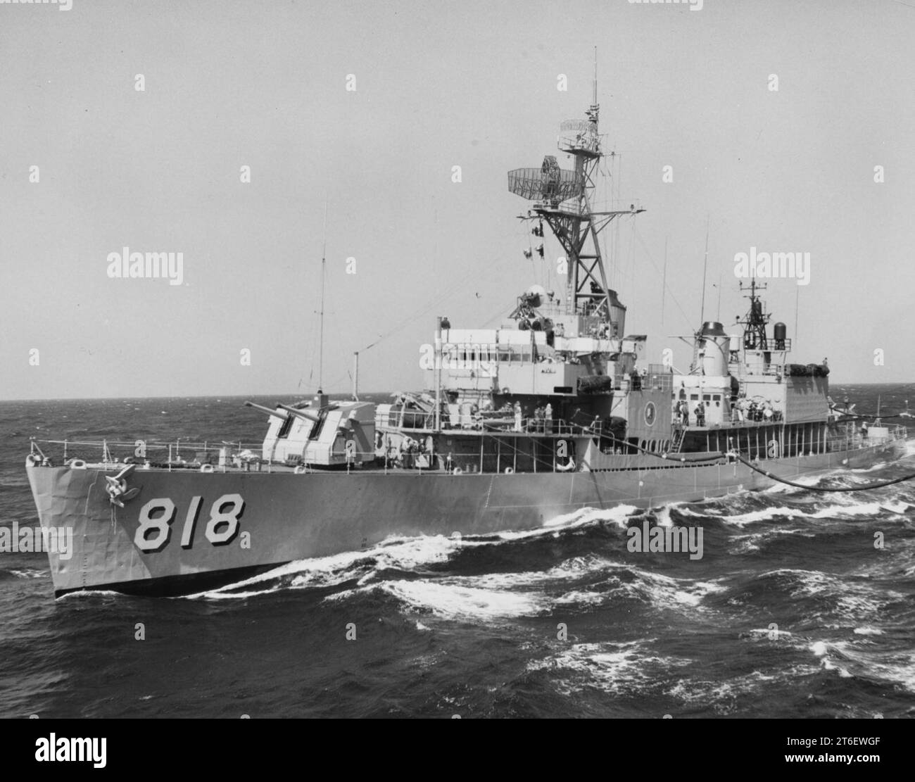 USS New (DD-818) in the Mediterranean Sea, 18 March 1965 Stock Photo ...