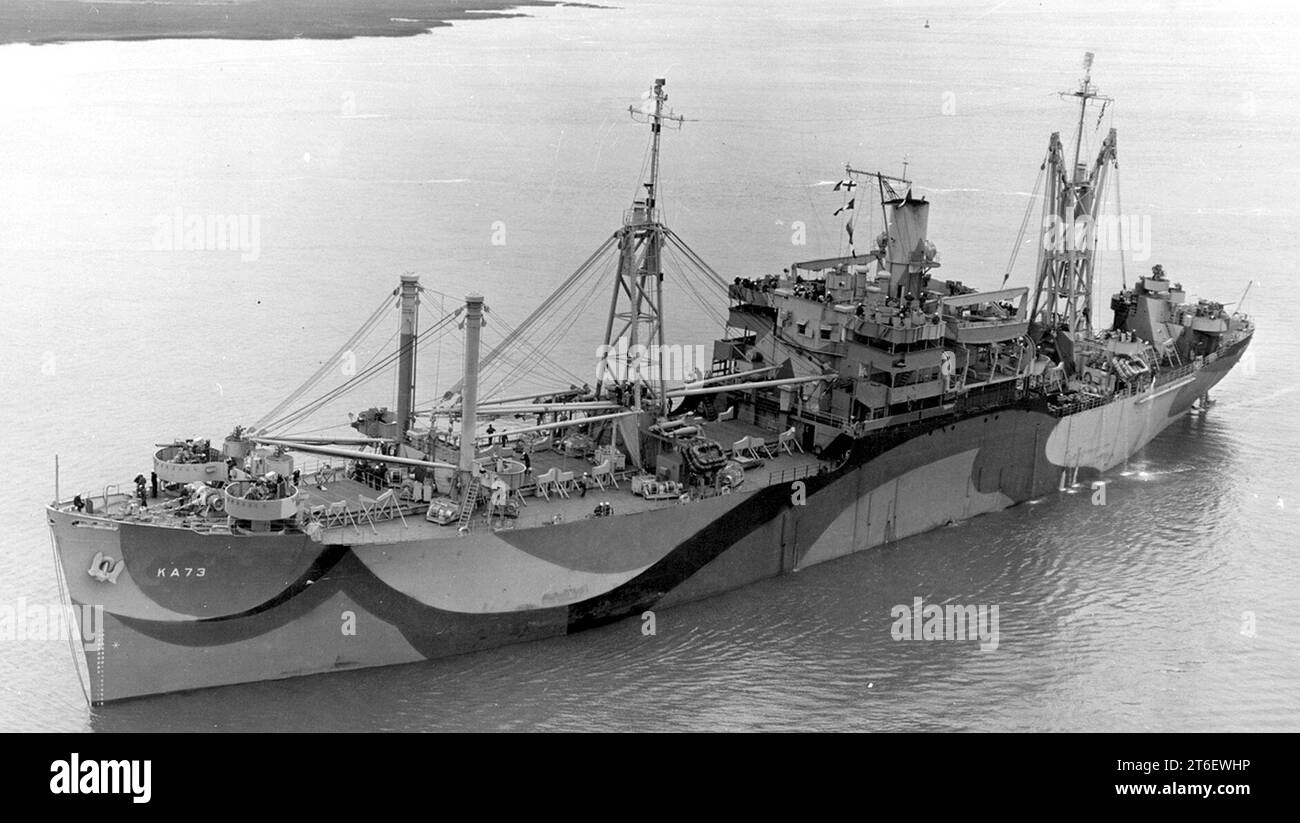 USS New Hanover (AKA-73) off Charleston, South Carolina (USA), 29 ...