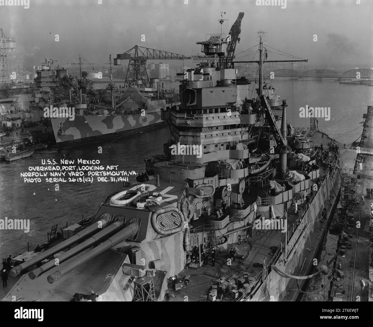 USS New Mexico (BB-40) - 19 Stock Photo - Alamy