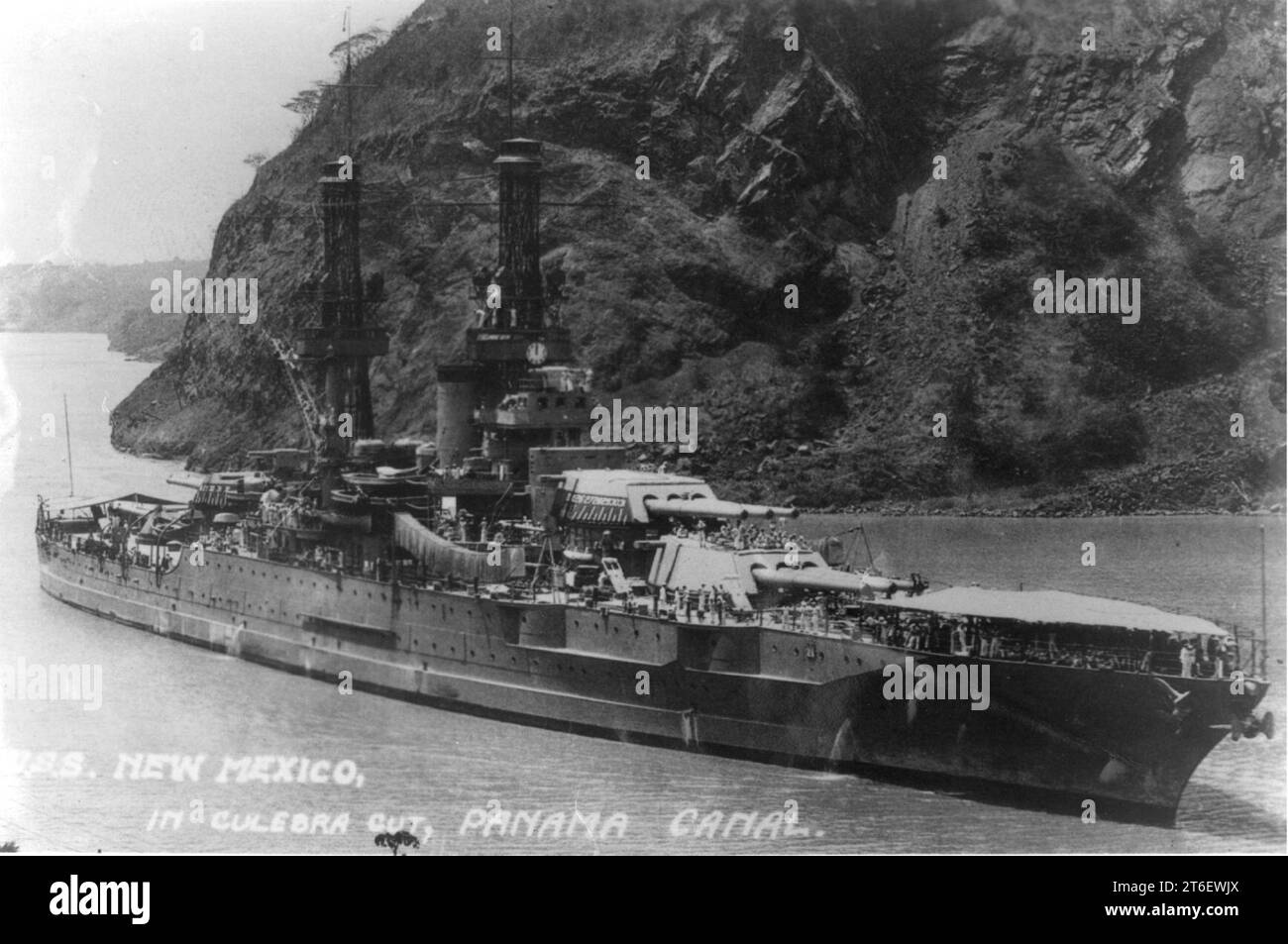 USS New Mexico BB-40 Panama Canal 1935 Stock Photo - Alamy