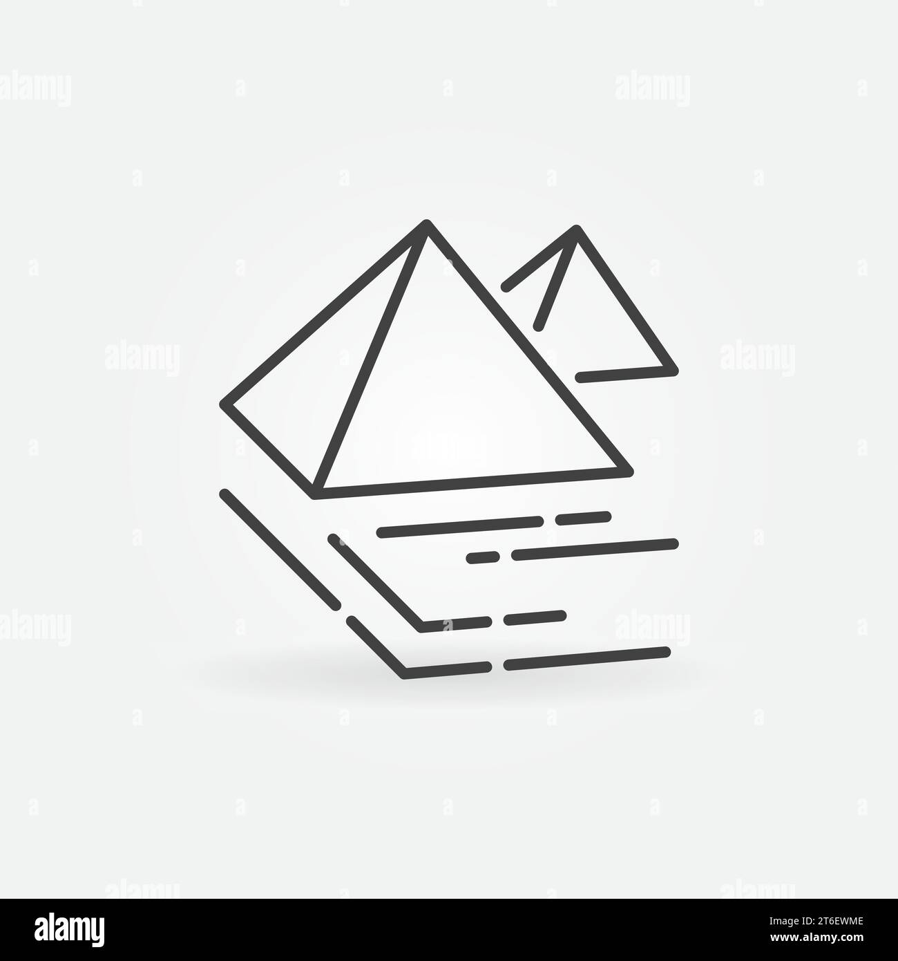 Giza Egyptian Pyramids vector concept linear icon or logo element Stock ...