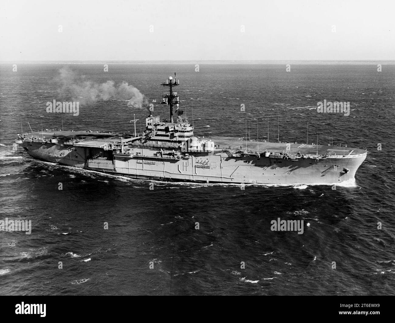 USS New Orleans (LPH-11) underway in Delaware Bay on 12 December 1968 ...