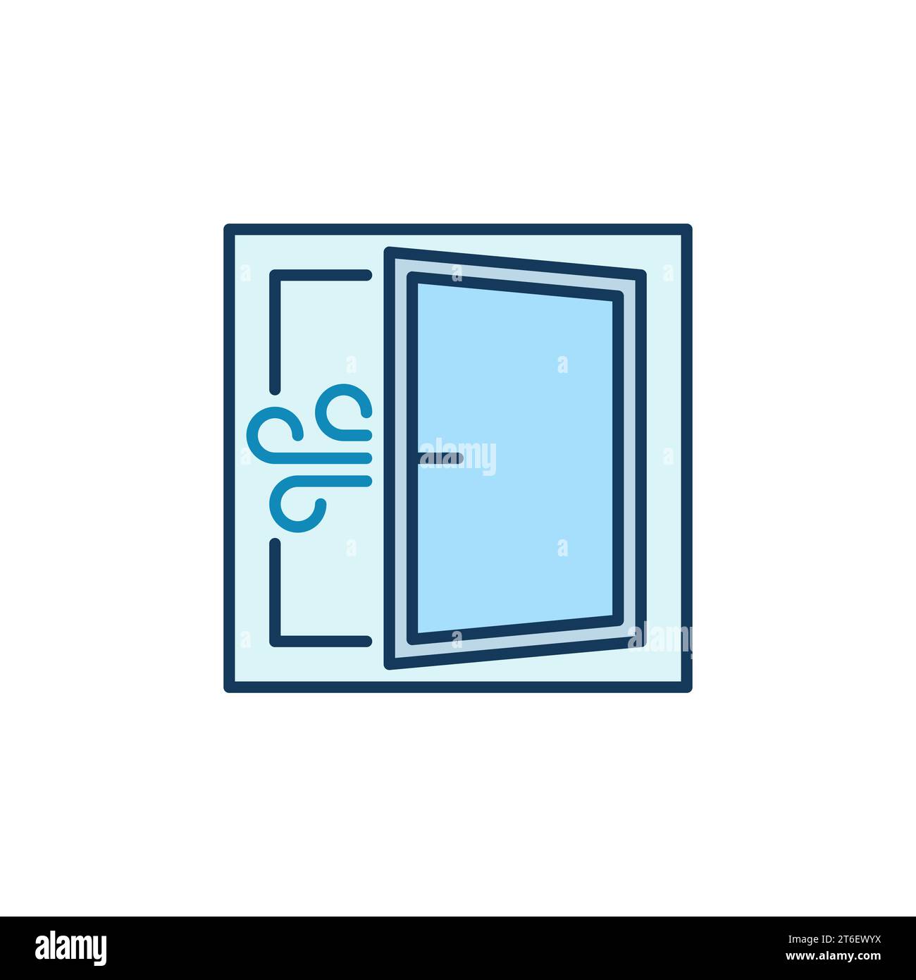 Opened Window vector Room Airing concept colored icon or symbol Stock ...