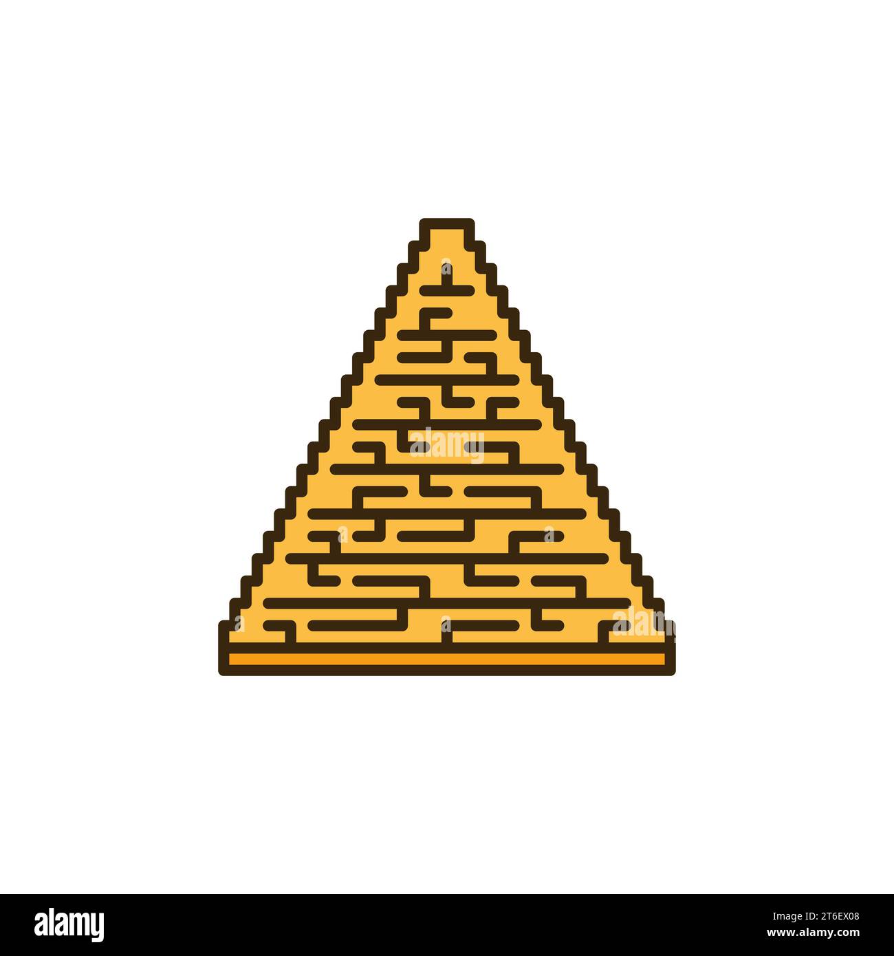 Old Yellow Egypt Pyramid vector concept colored icon or logo element ...