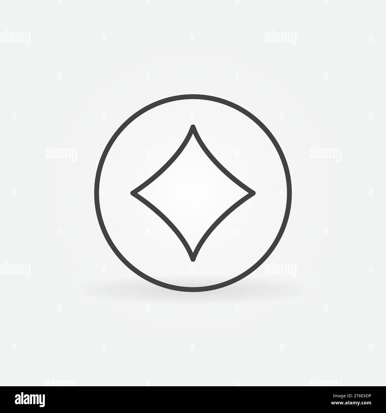 Diamonds Playing Card Suit in Circle vector concept icon or symbol in ...