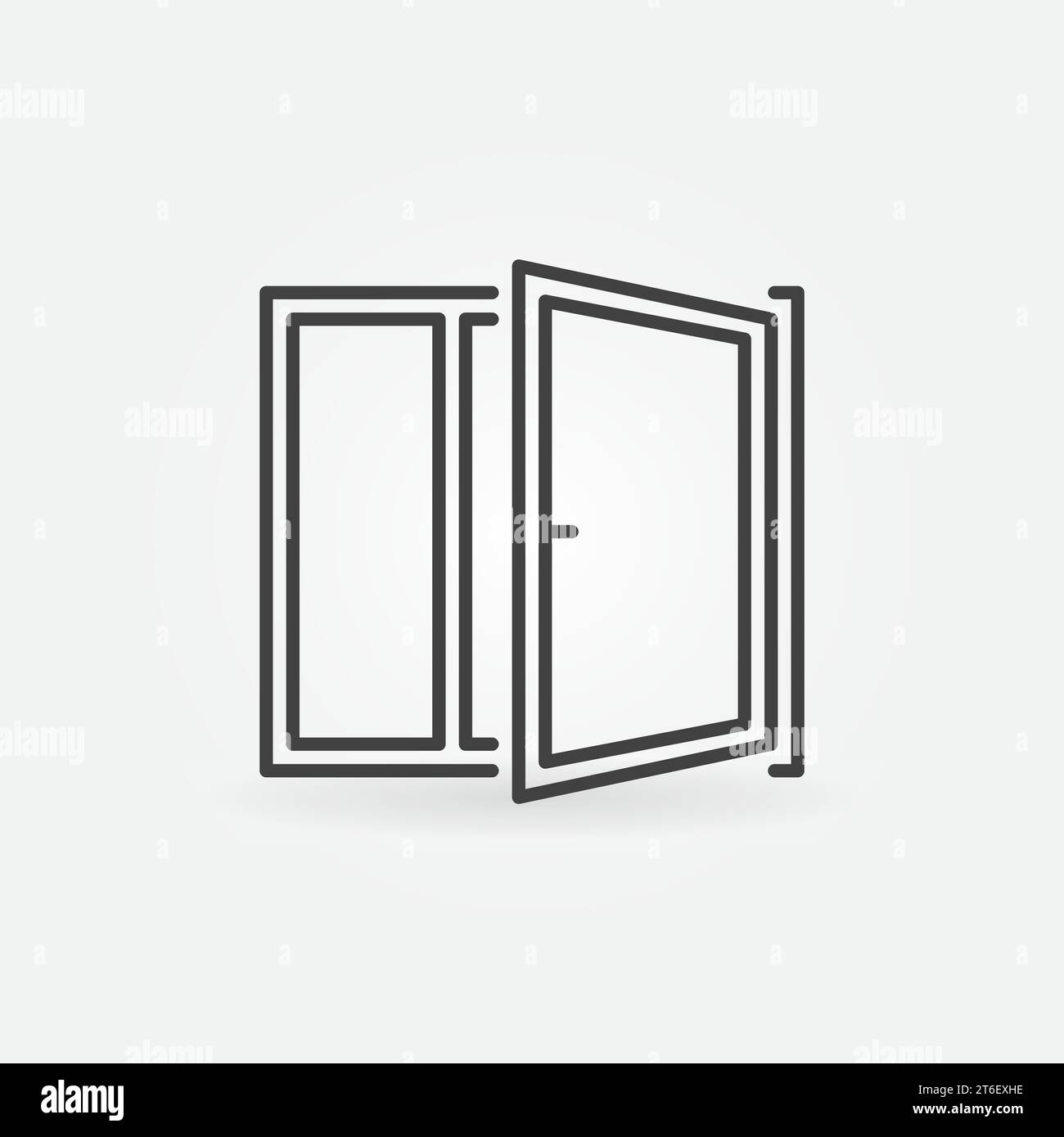 Opened Window Room Ventilation vector thin line concept icon or symbol ...