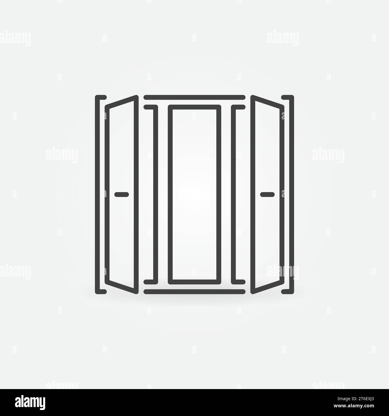 Vector Opened Window concept icon or symbol in thin line style Stock ...