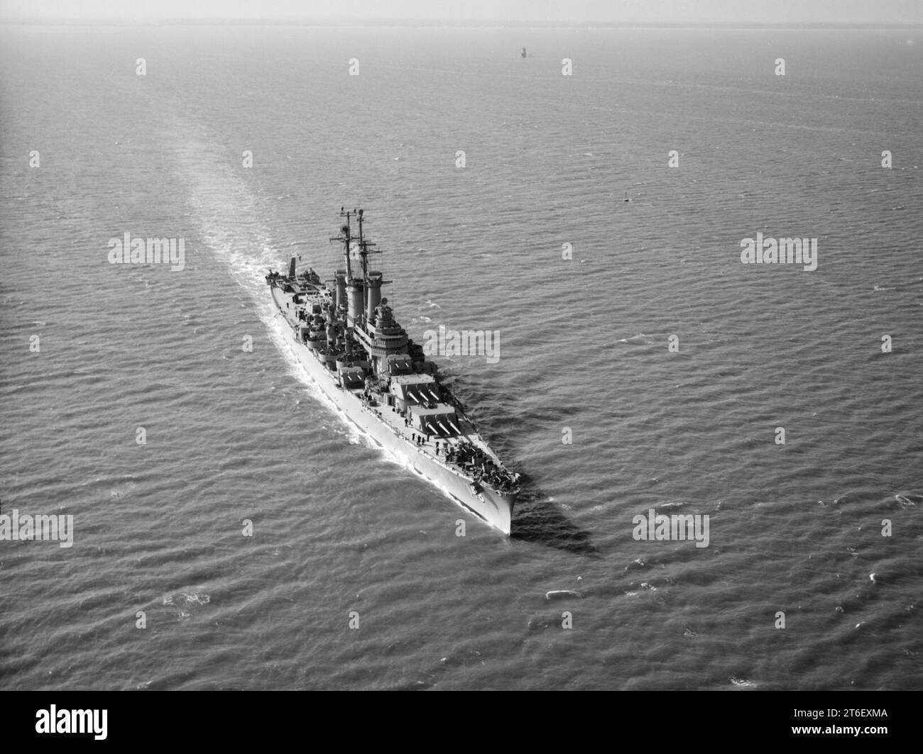 USS Newport News (CA-148) at sea c1949 Stock Photo - Alamy