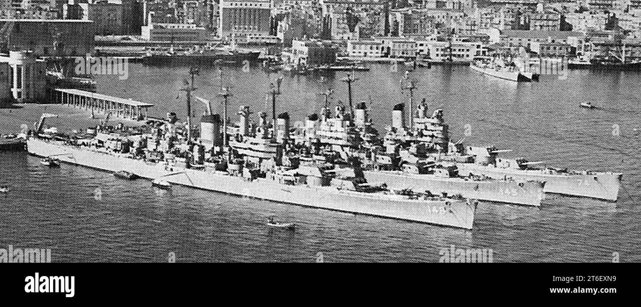 USS Newport News (CA 148), USS Roanoke (CL 145), USS Columbus (CA 74 ...