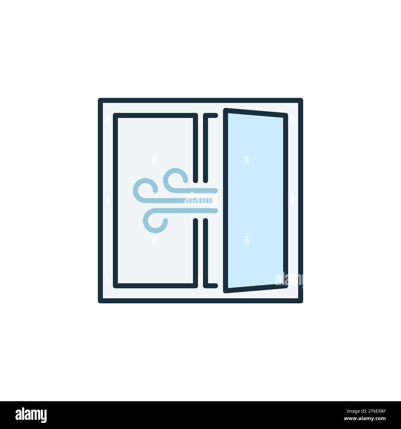 Window colored icon - Airing the Room vector concept symbol Stock ...