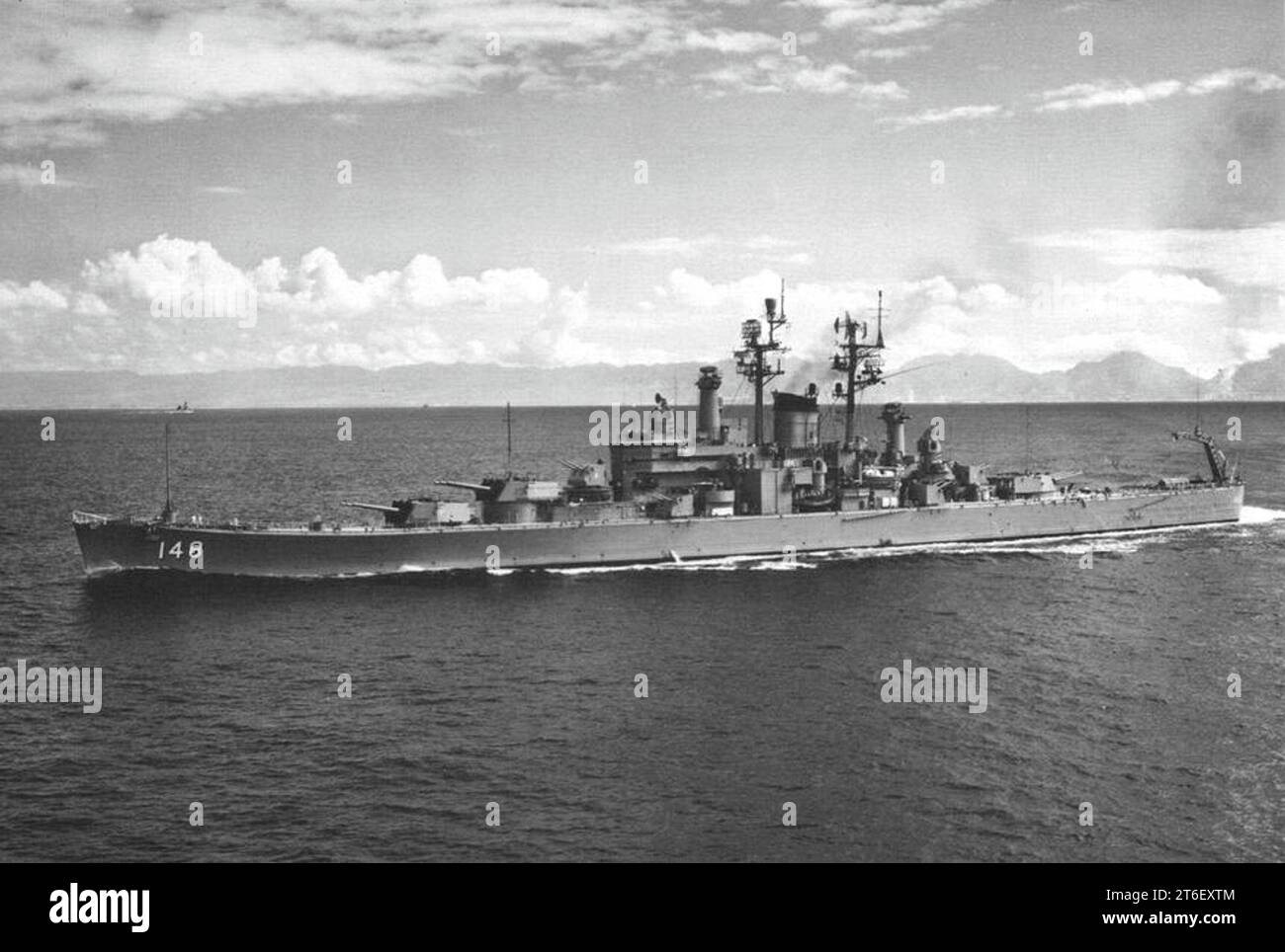 USS Newport News (CA-148) underway at sea, circa in 1967 Stock Photo ...