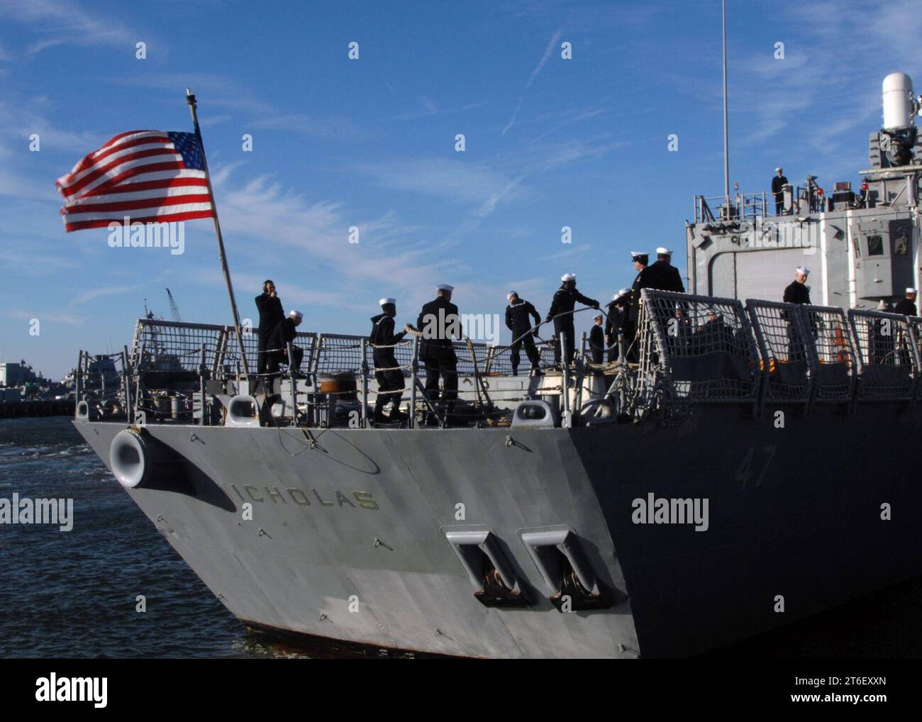 USS Nicholas operations 130120 Stock Photo - Alamy