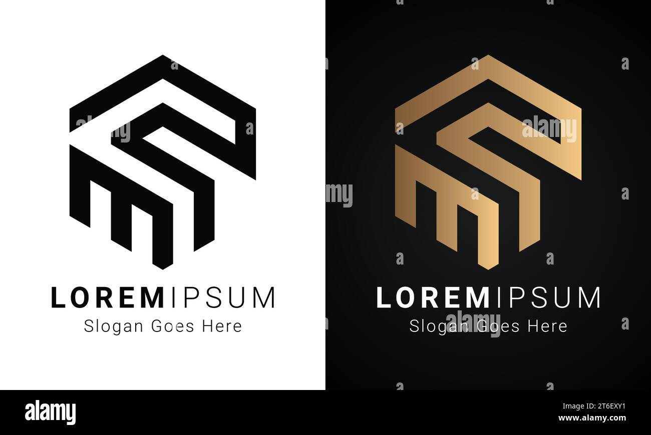 Luxury Initial RM or MR Monogram Text Letter Logo Design Stock Vector ...