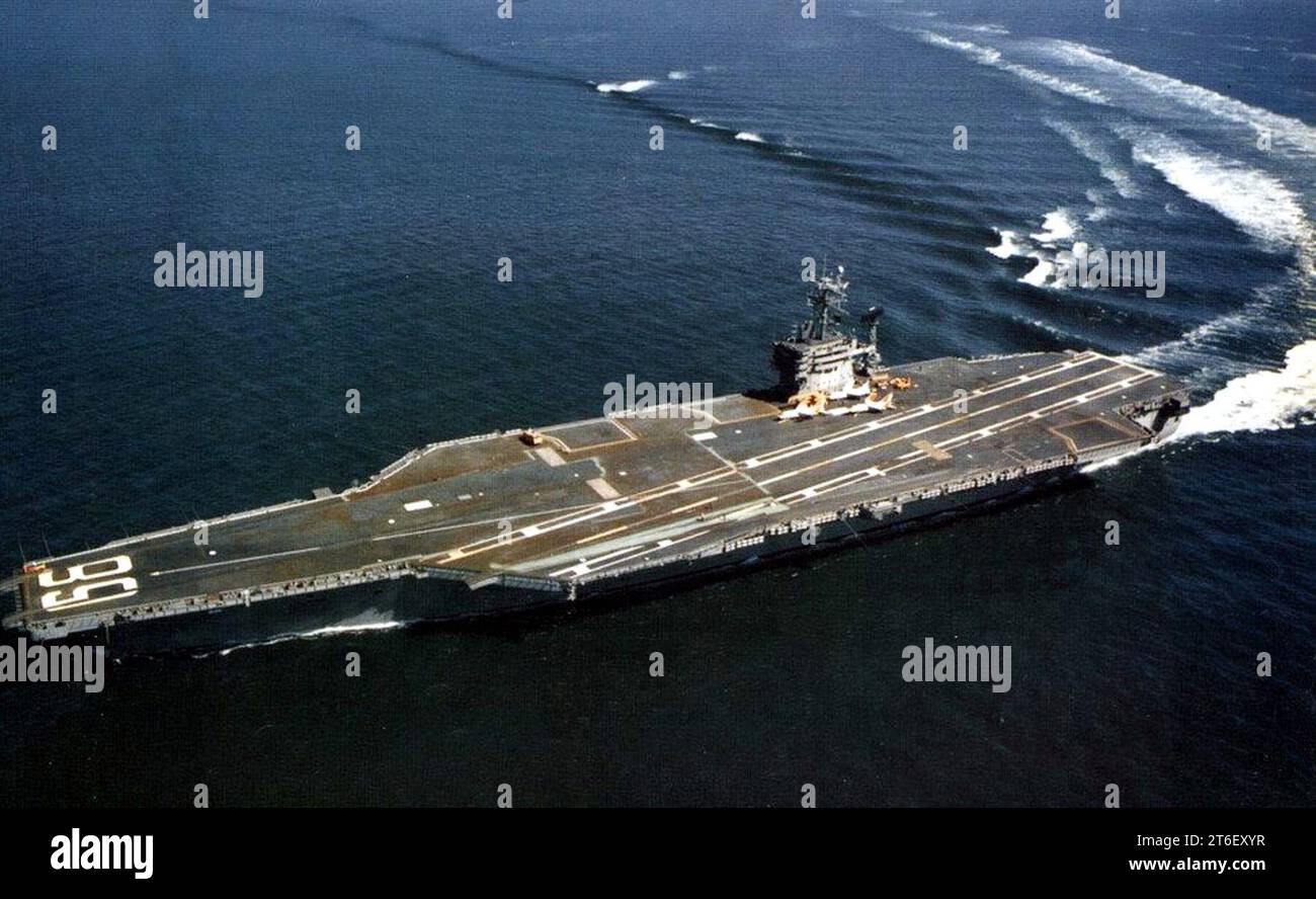 USS Nimitz (CVN-68) during sea trials 1975 Stock Photo - Alamy