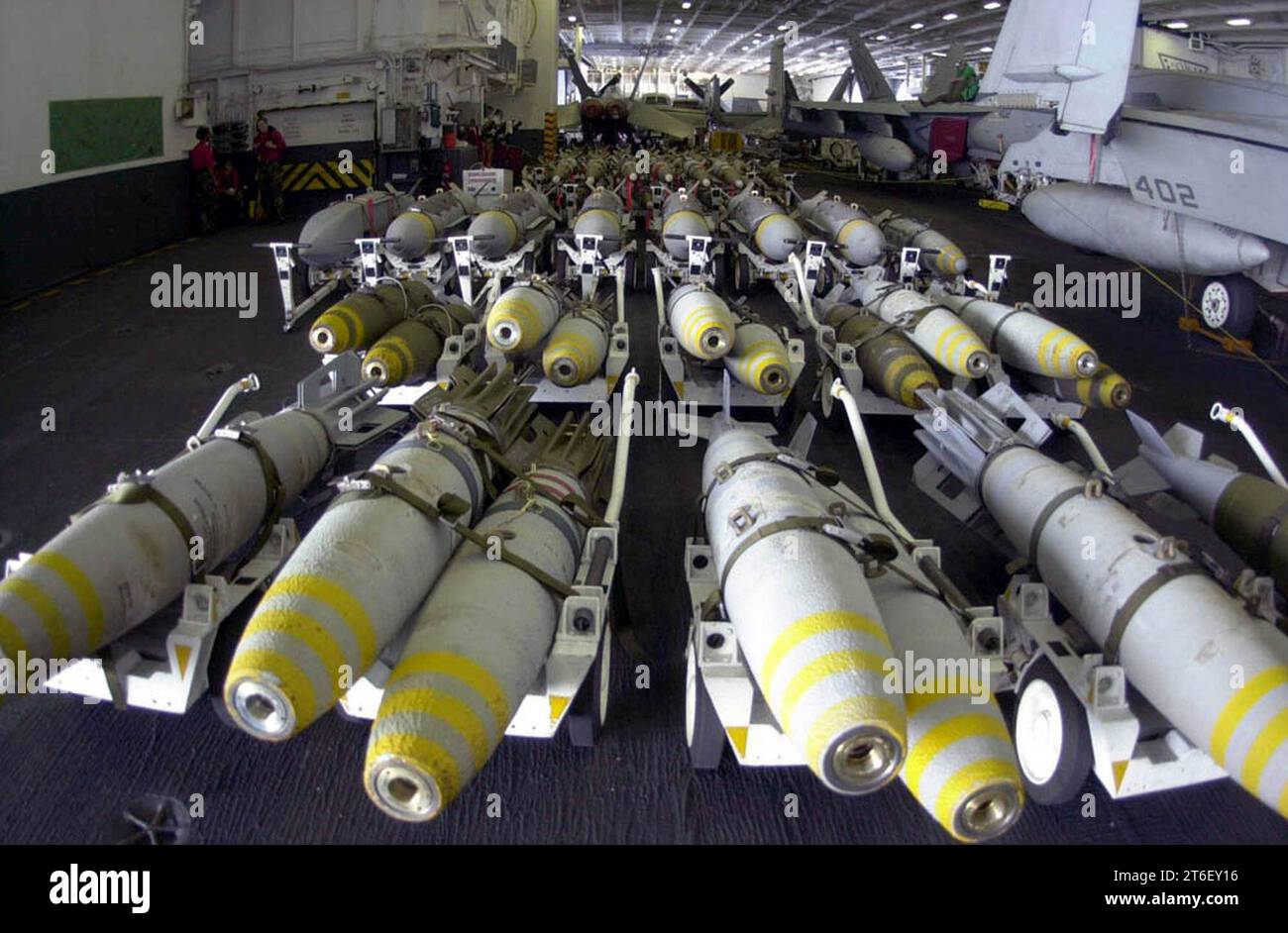 USS Nimitz (CVN-68) Hangar Stock Photo - Alamy