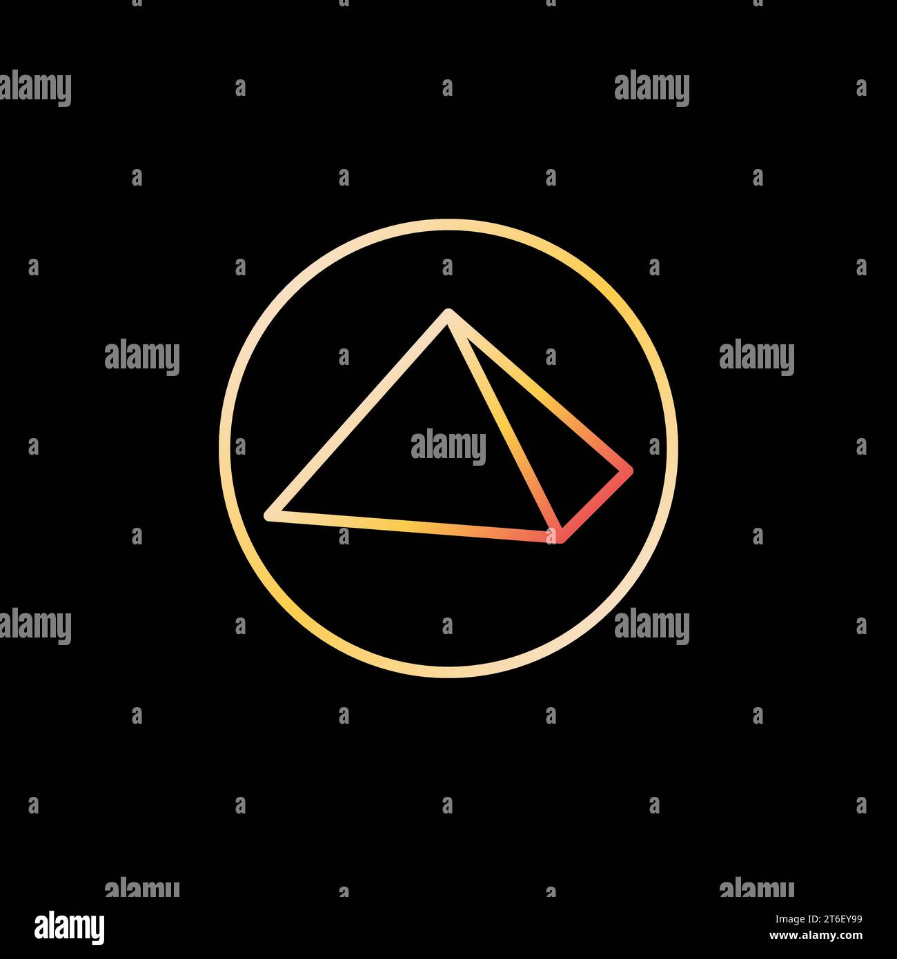 Egyptian Pyramid vector Egypt History concept linear round colorful ...