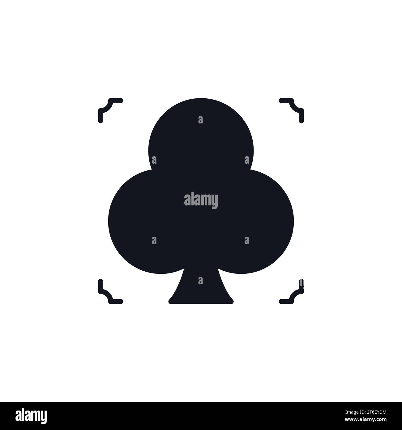 Clubs Playing Card Suit vector concept simple solid modern icon Stock ...