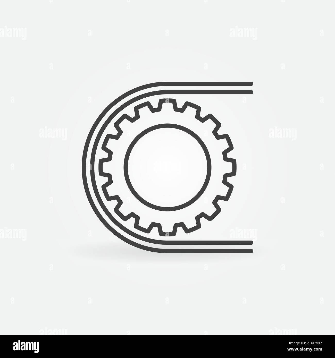 3D printer gear part vector Additive Manufacturing concept icon or ...