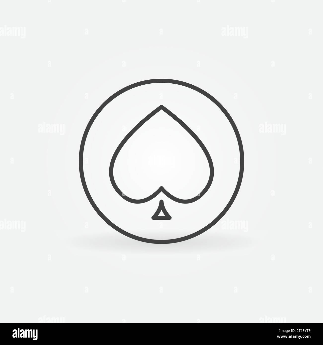 Spades Playing Card Suit in Circle vector concept icon or symbol in ...