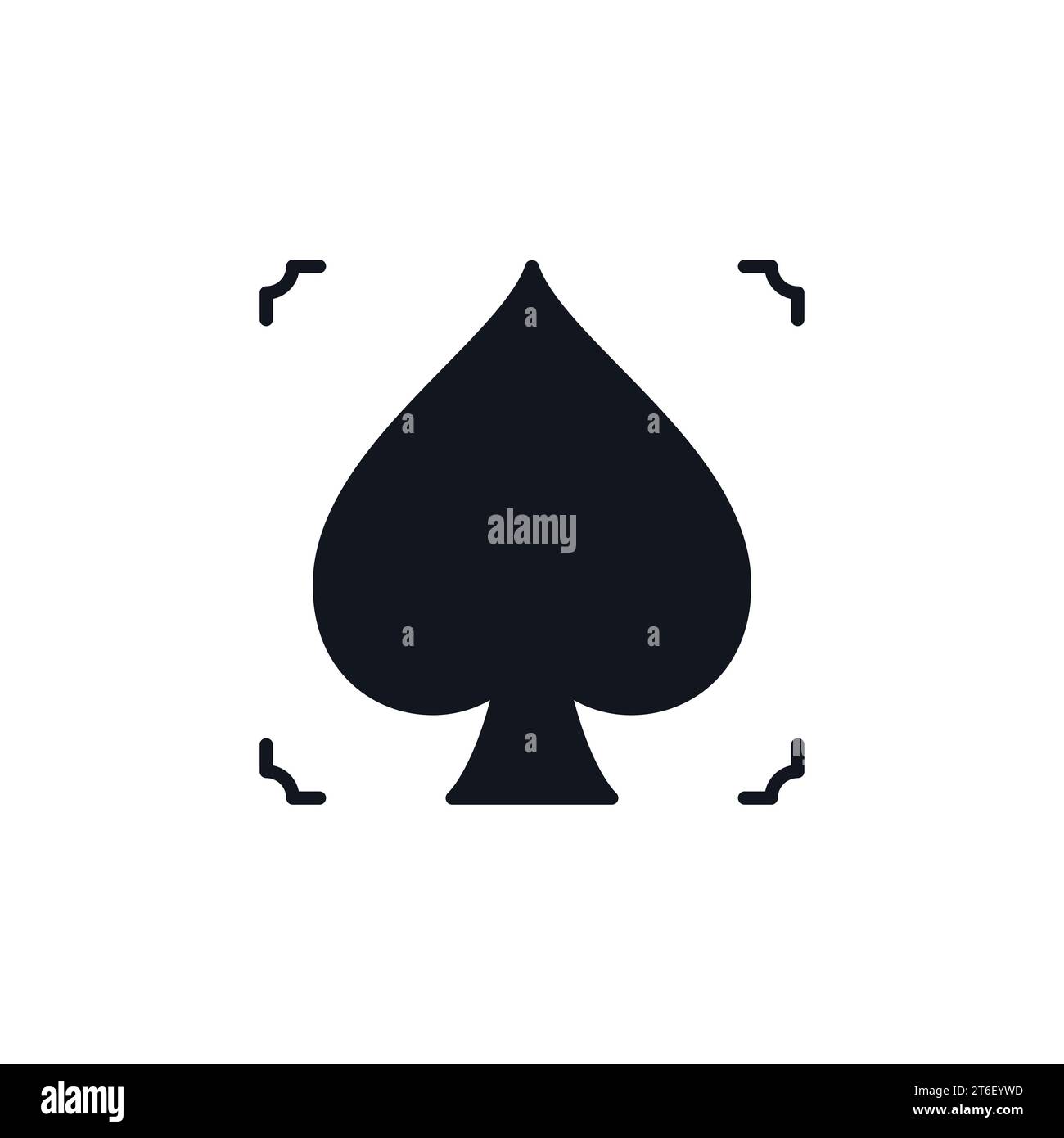 Spades Card Suit vector concept simple solid icon or design element ...
