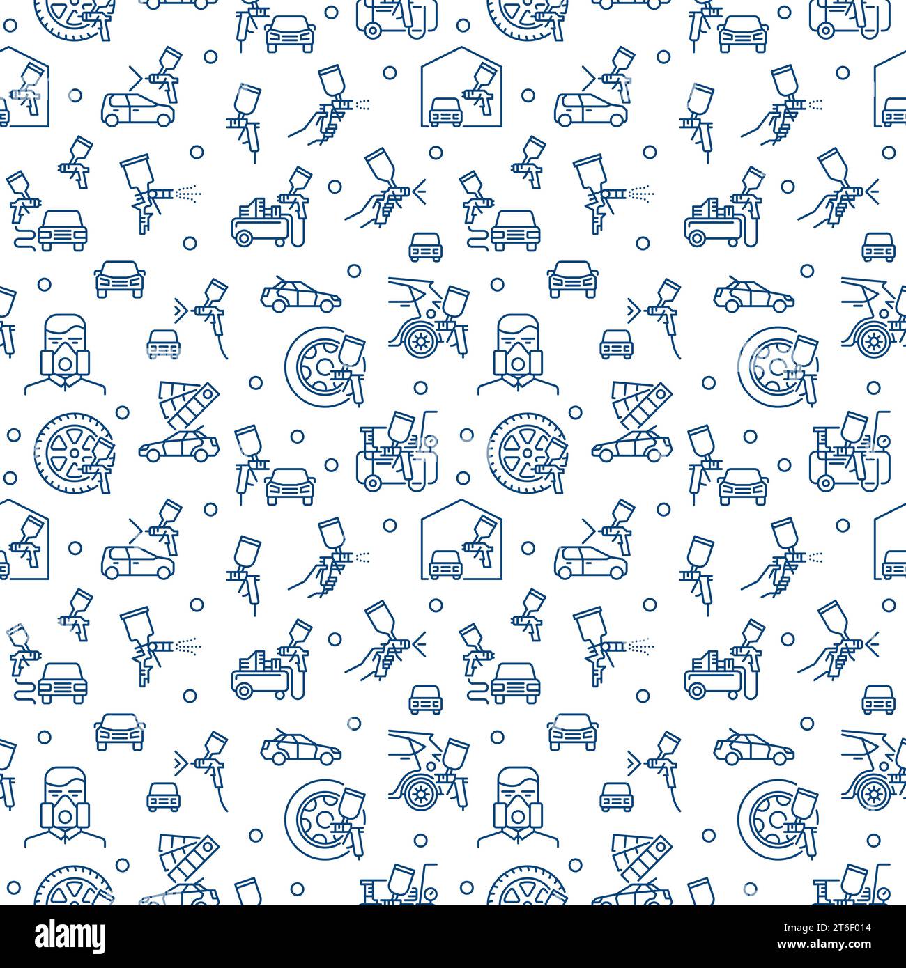 Car Painting vector concept linear seamless pattern for Auto Body ...