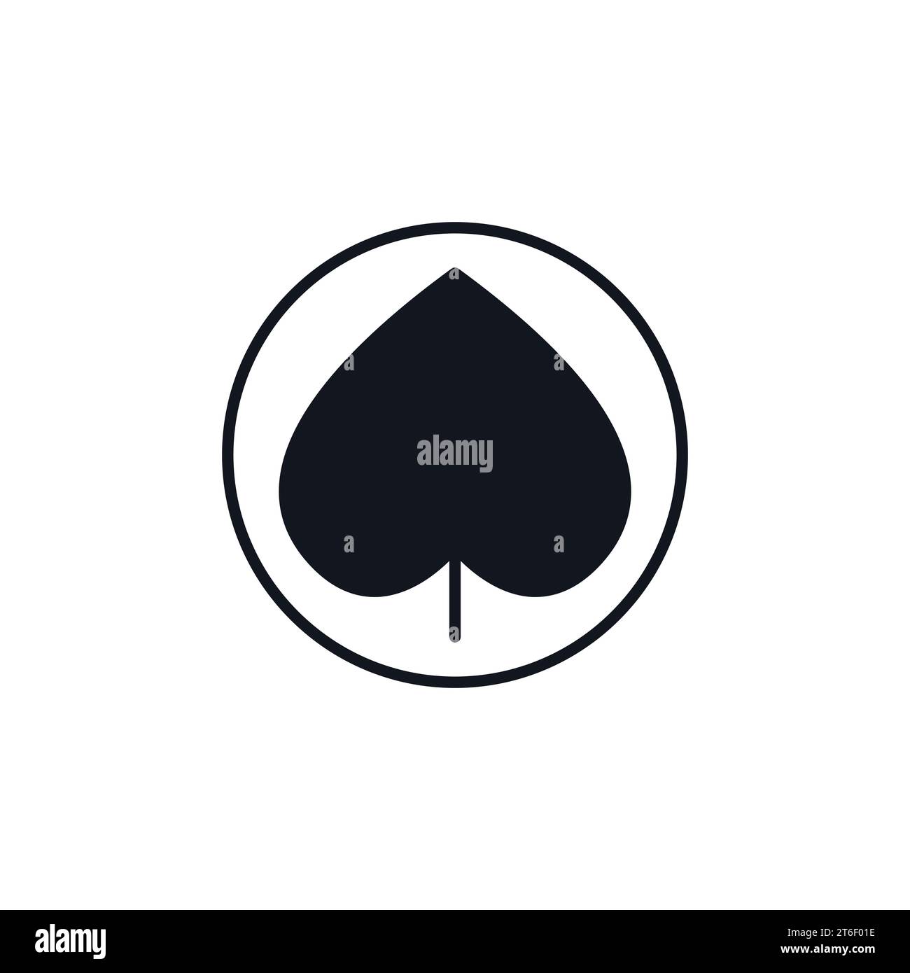 Spades Suit vector concept round solid icon or sign Stock Vector Image ...
