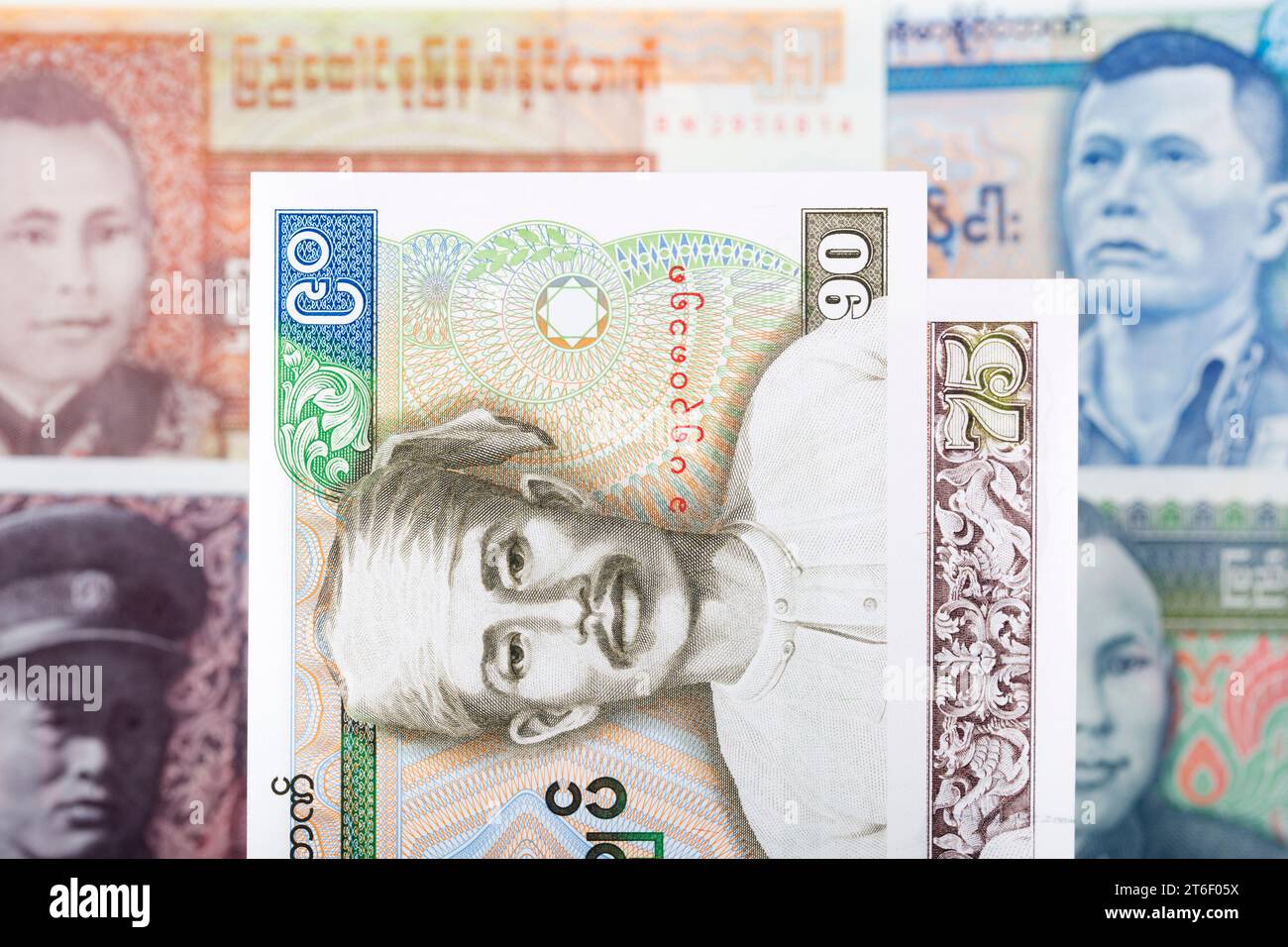 Old Myanmar money - kyat a business background Stock Photo - Alamy